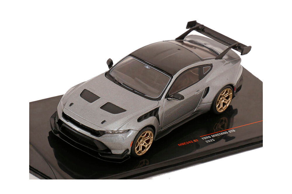 Модель коллекционная IXO Ford mustang gtd 5.2L V8 coupe 2025 grey metallic/black