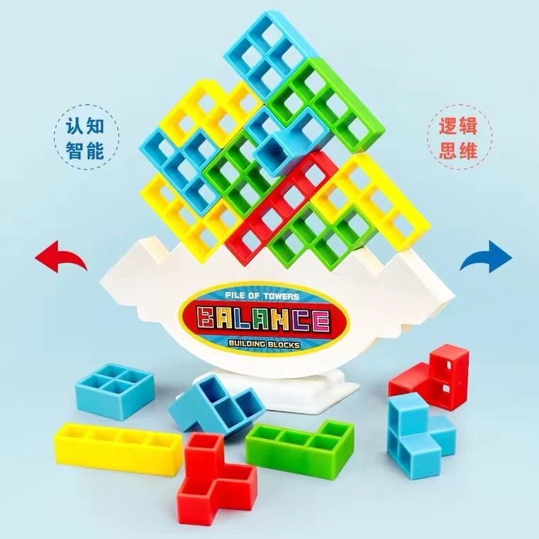 Douyin Balance Game Качающаяся игрушка Jenga Русские строительные блоки Jenga Детская вечеринка Настольная игра 2+