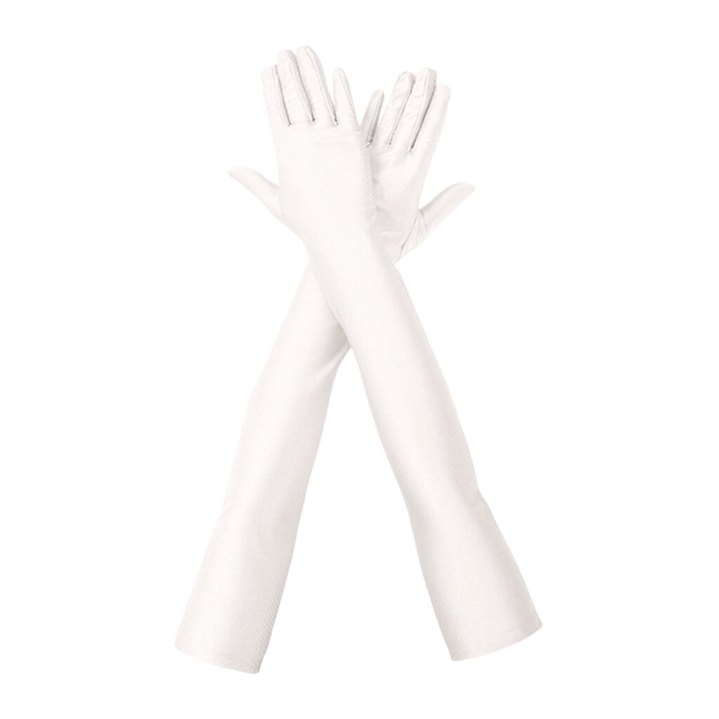 Длинные Перчатки из Спандекса-Белый