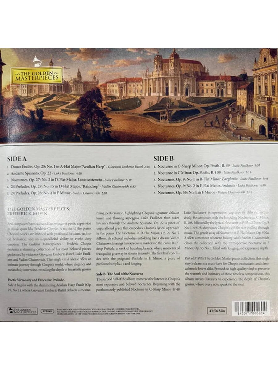 Various - Frédéric Chopin-The Golden Masterpieces — фото 1