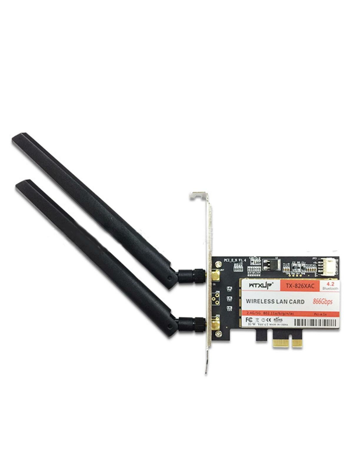 8265 802.11AC 867Mbps Desktop PCi-e Wi-Fi Adapter PCI for Express + WiFi Antenna for Intel 8265ac BT 4.2 Support MU-MIMO