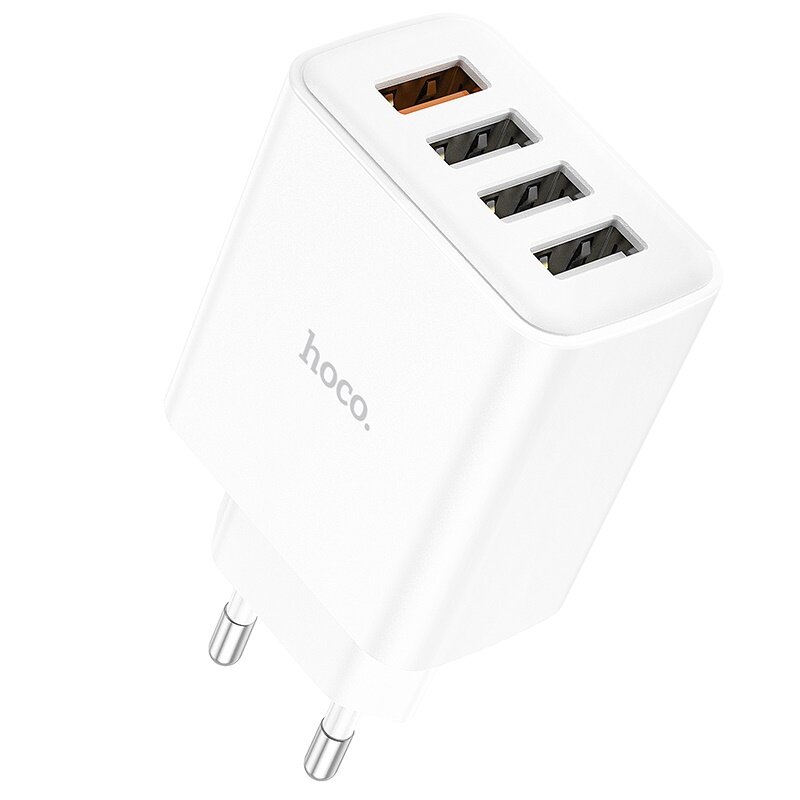 Блок питания HOCO C102A, 4*USB, 2100 mA, белый, HOCO