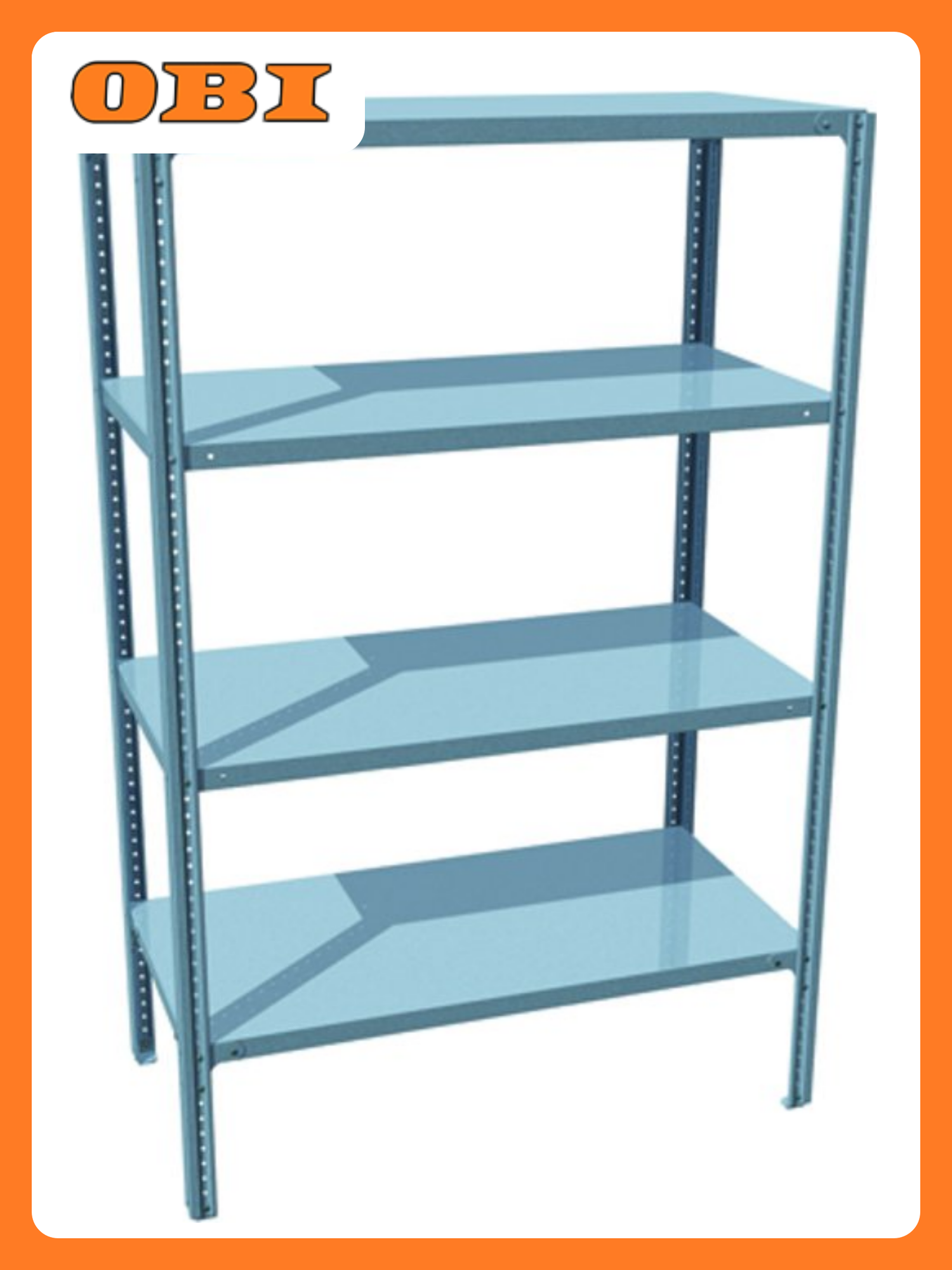 Стеллаж пакс-металл Титан МС-183, металлический, белый, 180x75x30 см