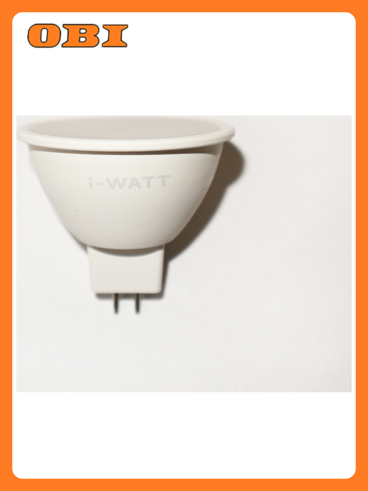 Светодиодная лампа I-WATT i-17102, 10 Вт, GU5.3, рефлектор, матовая, холодный белый свет