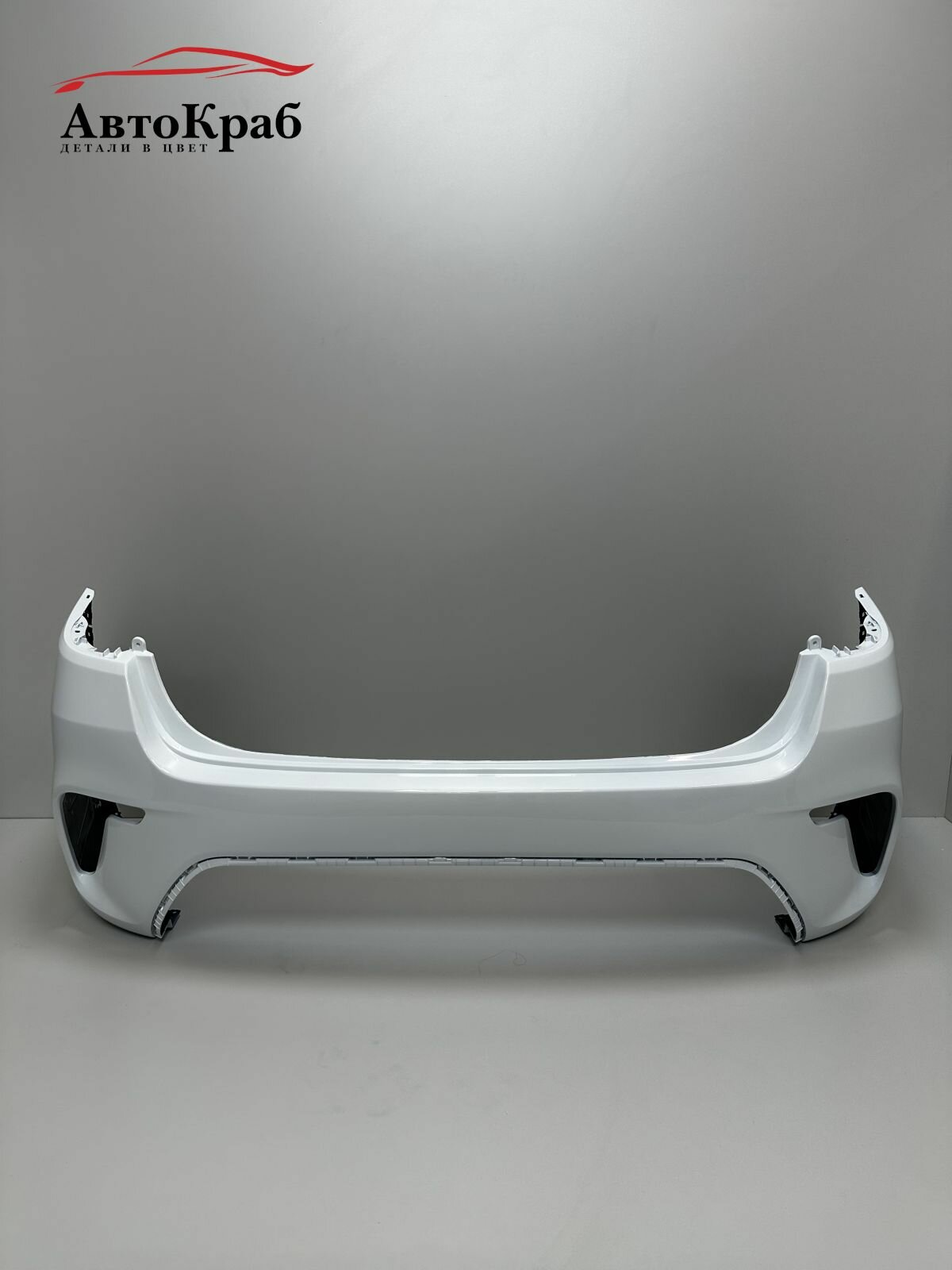 Бампер задний в цвет для Киа Рио 4 2017 - 2020 г. PGU - белый