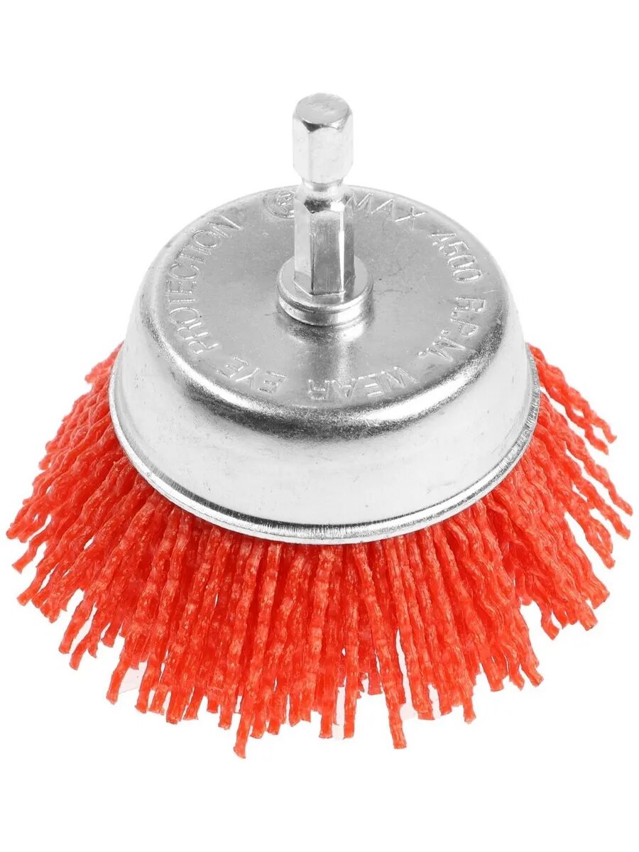 Щетка для дрели нейлоновая "чашка", 75 мм