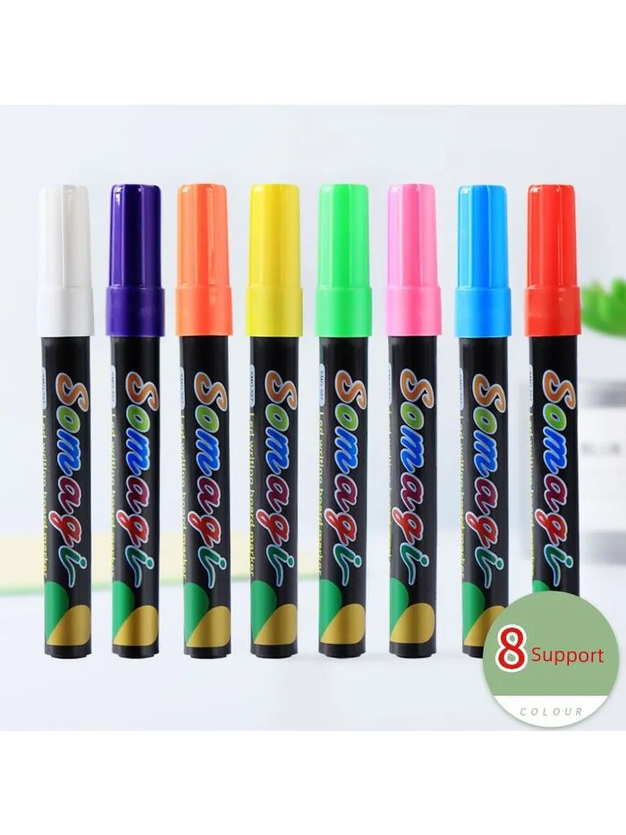 Набор флуоресцентных маркеров (8 цветов)