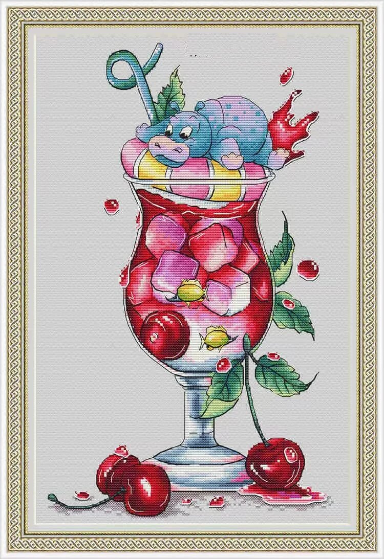 Наборы для вышивки крестом Joy Sunday, белый хлопок Розовый, M1205-9