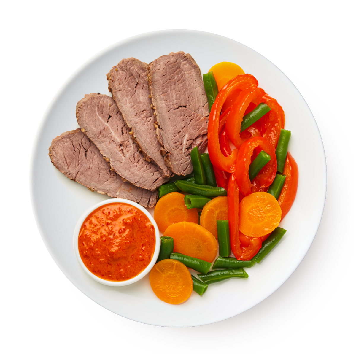 Говядина с овощами «Из Лавки», с соусом из печёного перца, 11,7 г белка