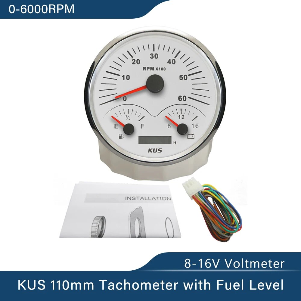 Мультифункциональный Тахометр us 3 в 1, 110 мм, 4 в 1, для измерения давления масла, 0-180ohm 3-1-WS