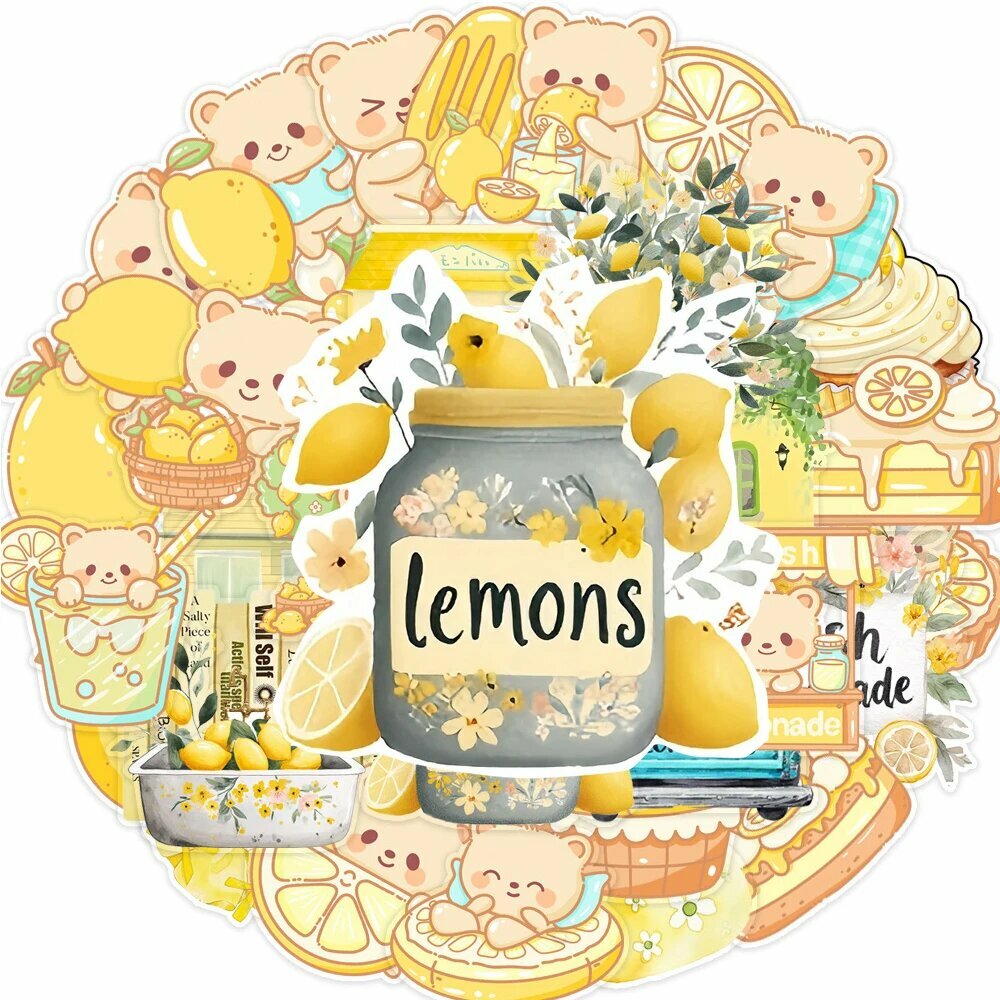 Набор из 35 наклеек с Лимонным Медведем