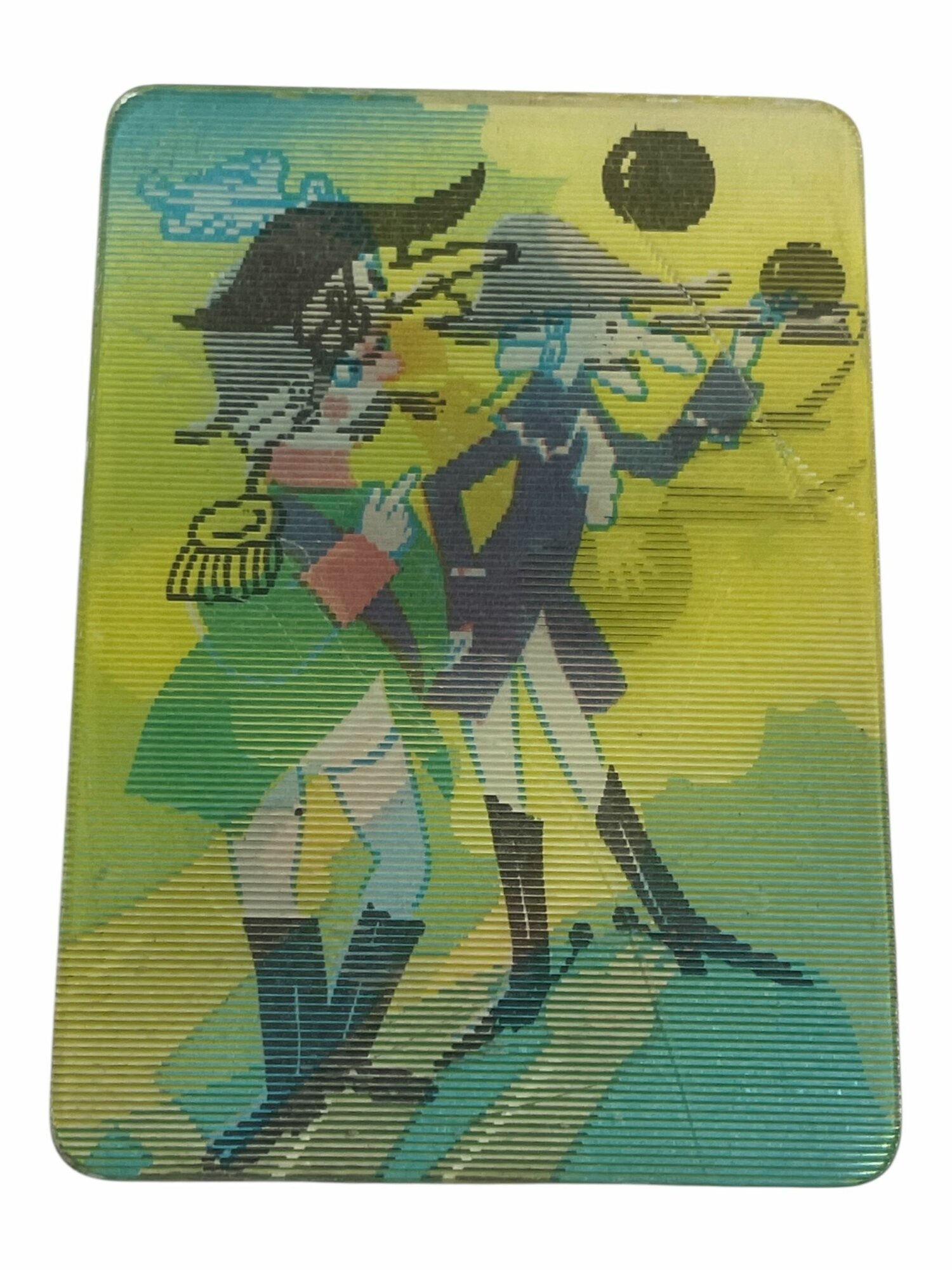 Советский винтажный переливающийся календарь, советская мультипликация, сделано в СССР