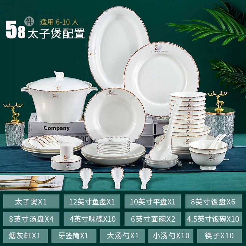 Набор керамических мисок для домашнего использования, оптовая продажа фарфоровой посуды, миски и палочки для еды из костяного фарфора, подарки в китайском стиле, милая посуда с бесплатной доставкой.