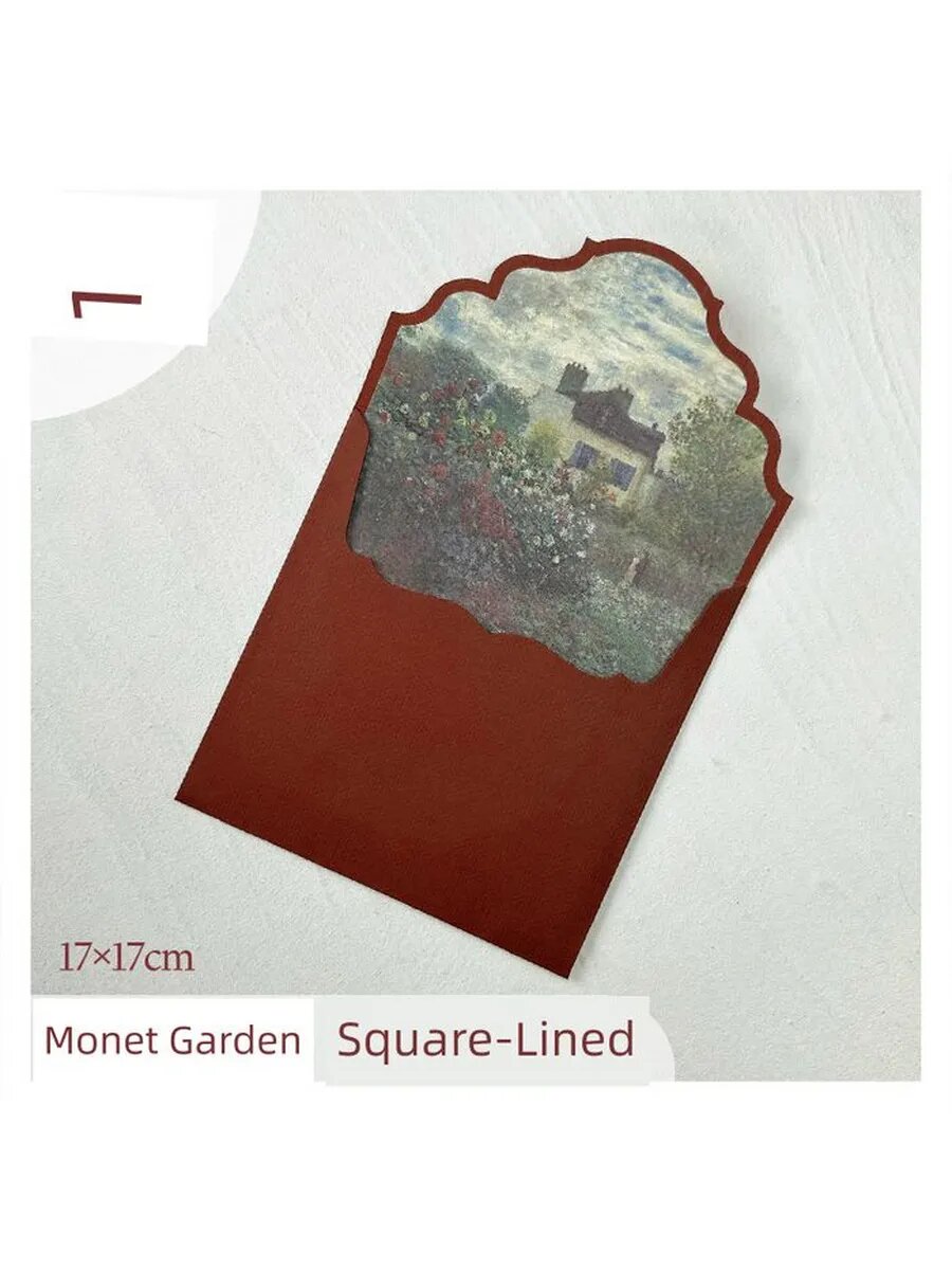 Свадебный конверт (квадратный, с подкладкой, 17x17 см)