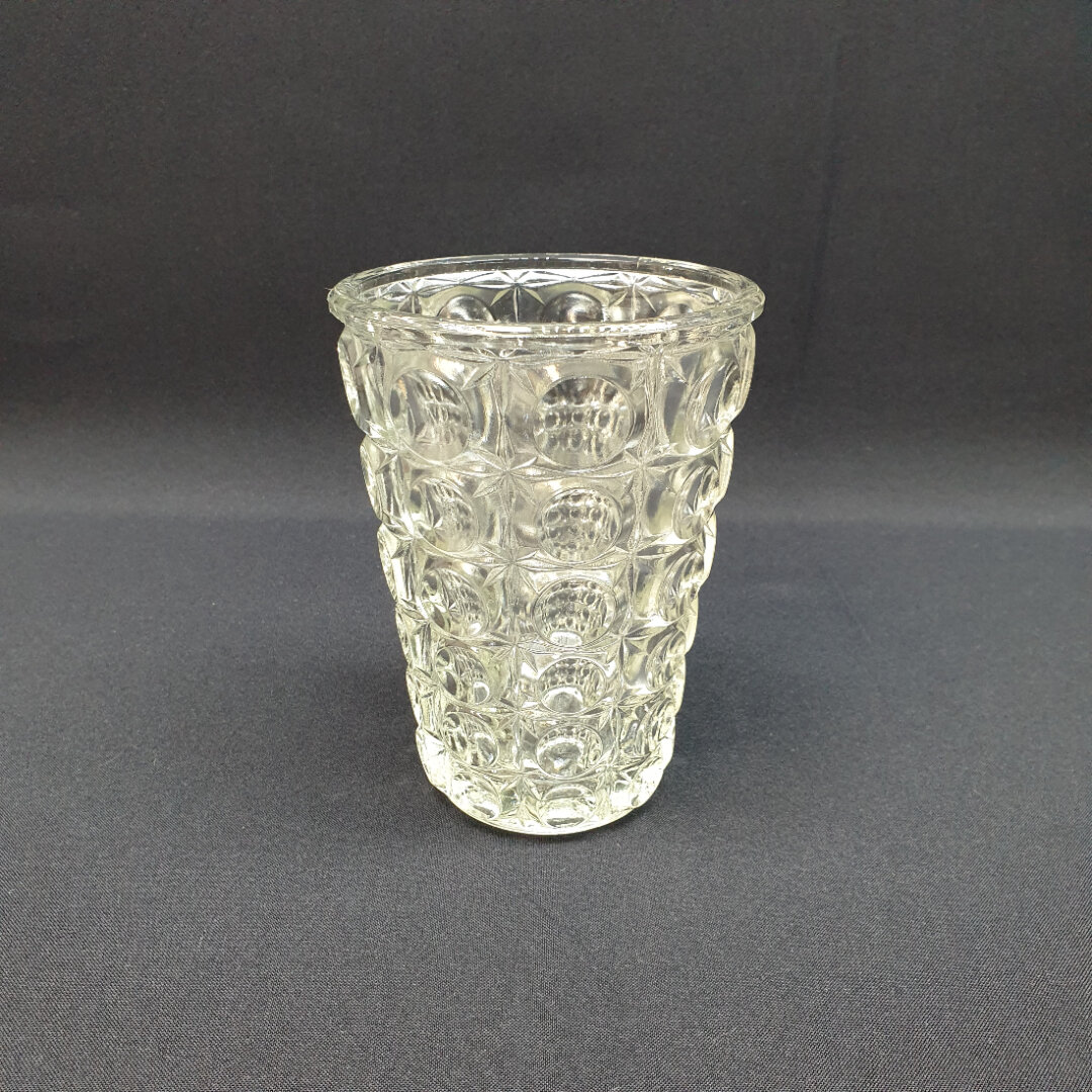 Ваза для цветов Уршельский завод, стекло высота 14 см, винтаж СССР