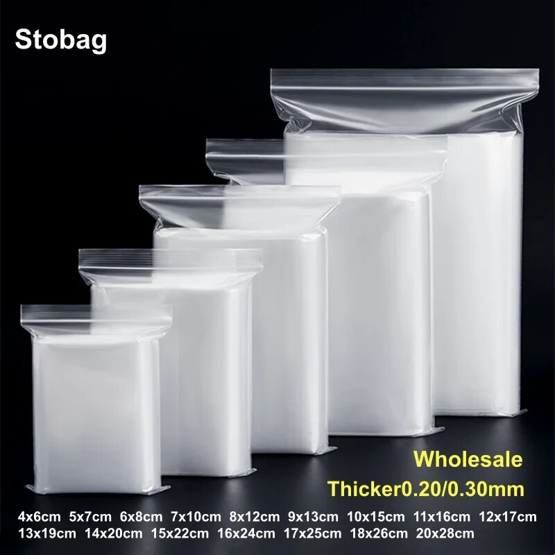 Прозрачные пакеты с замком 400шт, Thickness0.20mm, 16x24см