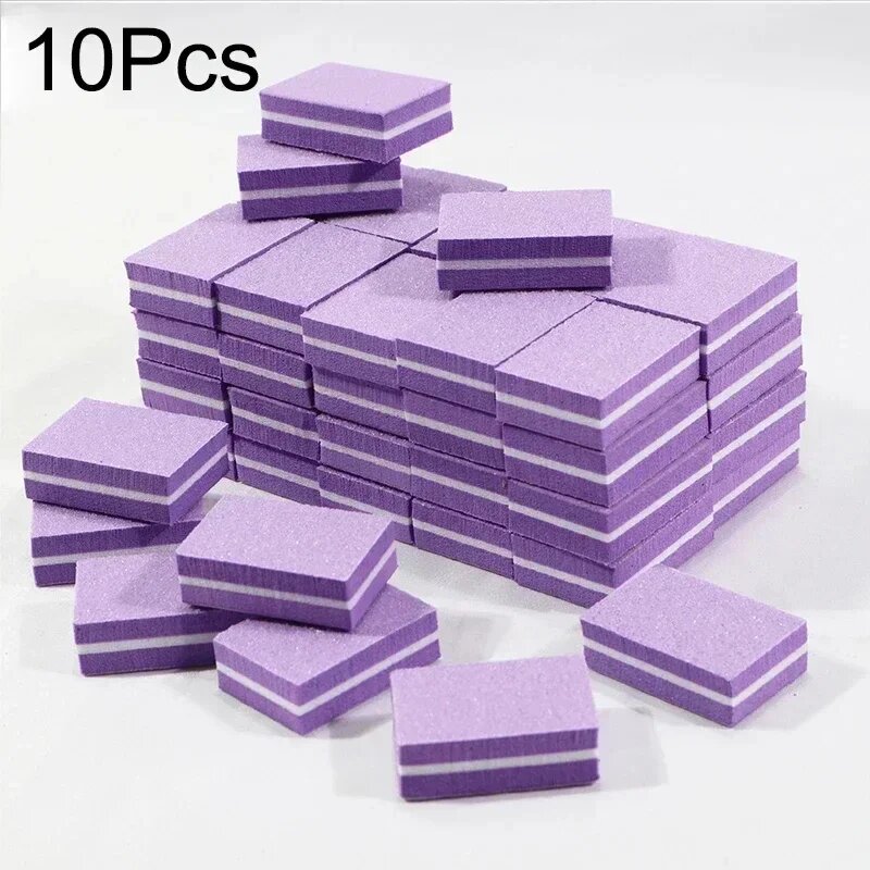 Профессиональные мини-бафы для ногтей 100/180 grit 10pc-purple