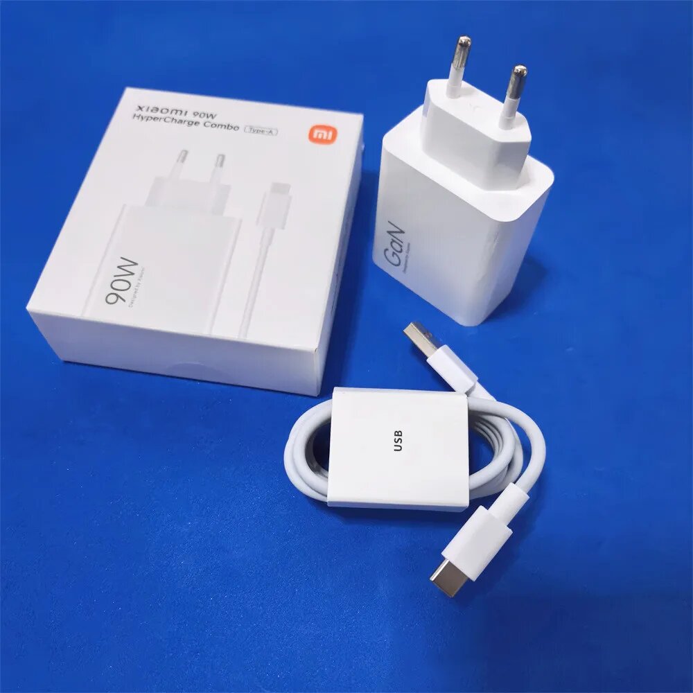 Оригинальное зарядное устройство Xiaomi 90W EU с кабелем Type-C