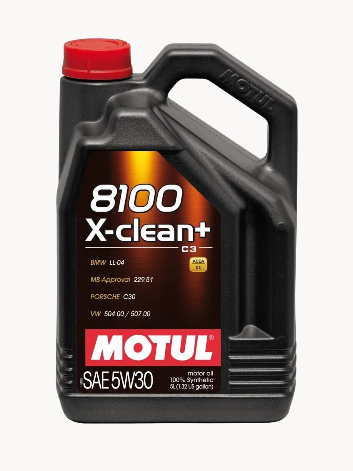 Моторное масло MOTUL 8100 X-clean+ синтетическое, SAE 5W30 5 л