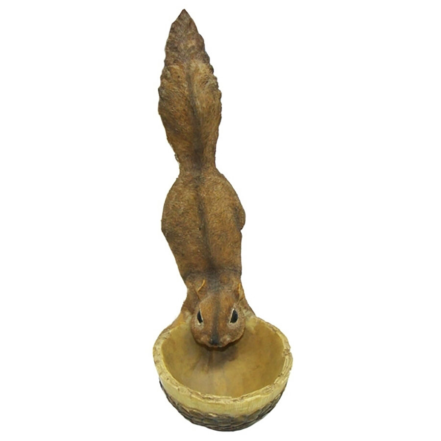 Фигура навесная кормушка Белочка, 13х11х35см KSMR-626467/F526