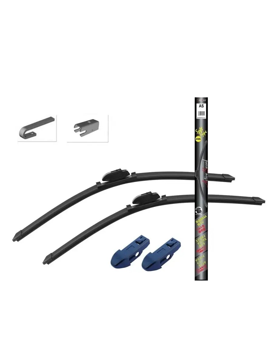 Щетки Maruenu Flex Active Sword с графитом 650мм+450мм, для: Mazda CX-5 (2017-), Mazda CX-9 (2016-)