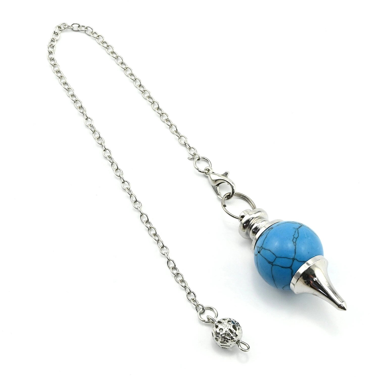 Маятник купол из бирюзы (имитация) 18*18*41мм .