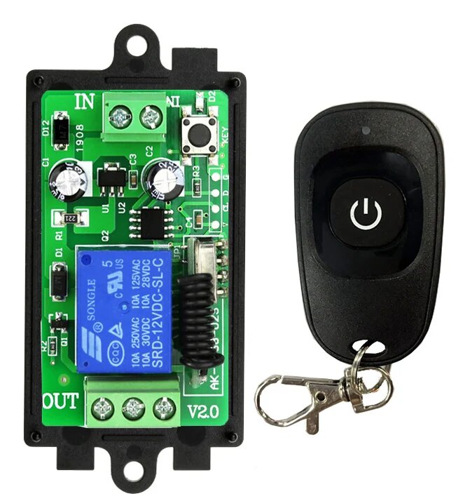 Беспроводное радиореле Xuanlongyuan 12/24В 10А с таймером B DC12V