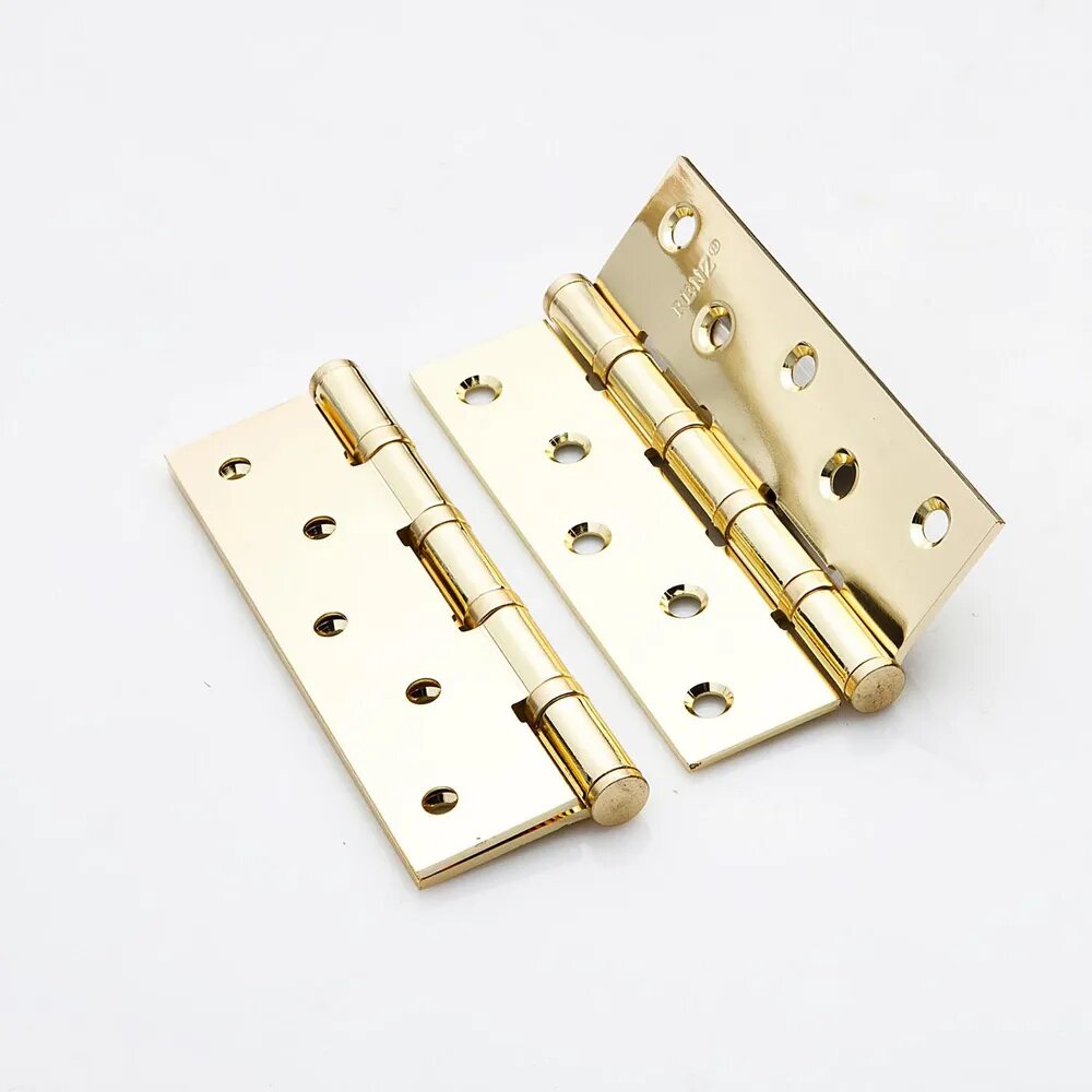 Петля стальная 125*75*2,5, 4 подшипника, б/колп, латунь блестящая