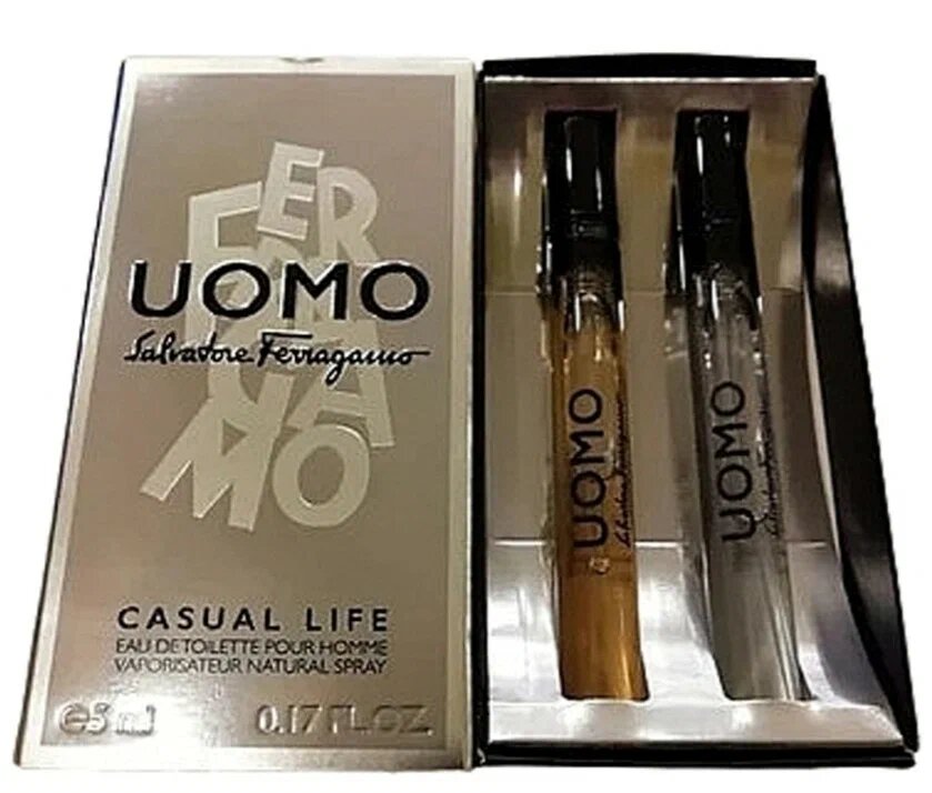 Salvatore Ferragamo мужской Mini Set туалетная вода 2 X 5 мл (uomo + casual life)