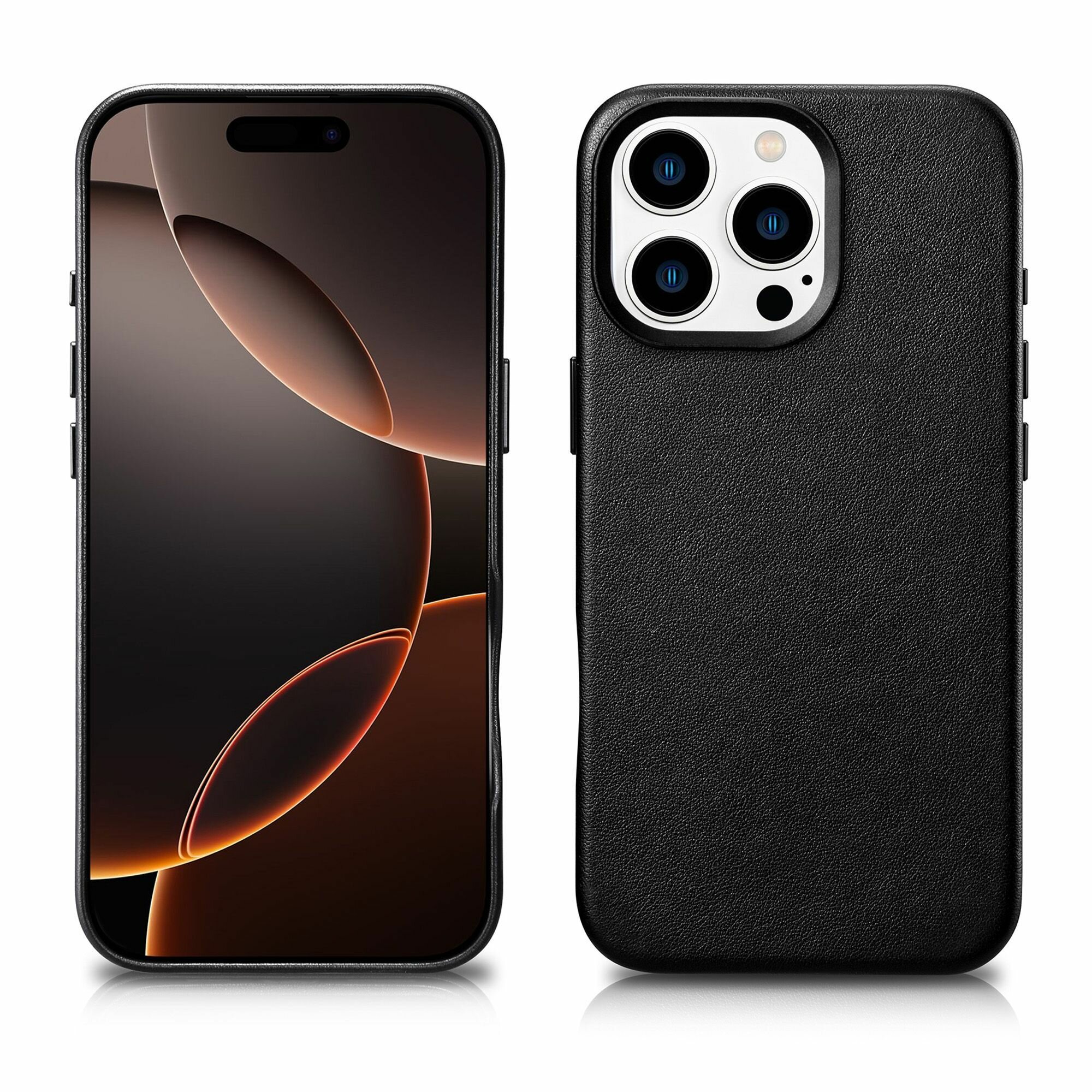 Кожаный чехол iCarer Real Cowhide Case для iPhone 16 Pro Max