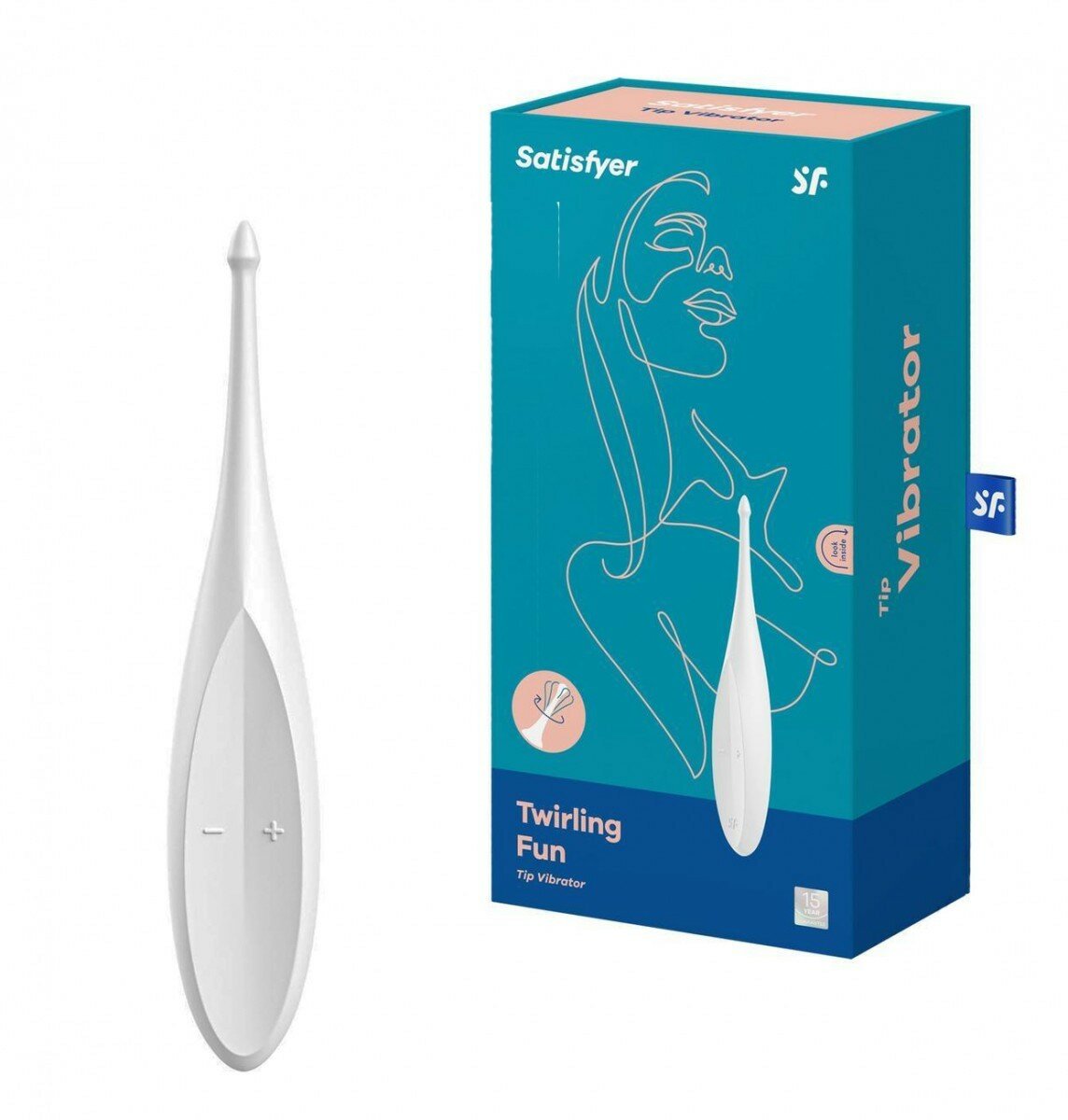 Вибростимулятор Satisfyer "Twirling Fun" Twirling Fun White, для всех эрогенных зон, 12 режимов, белый