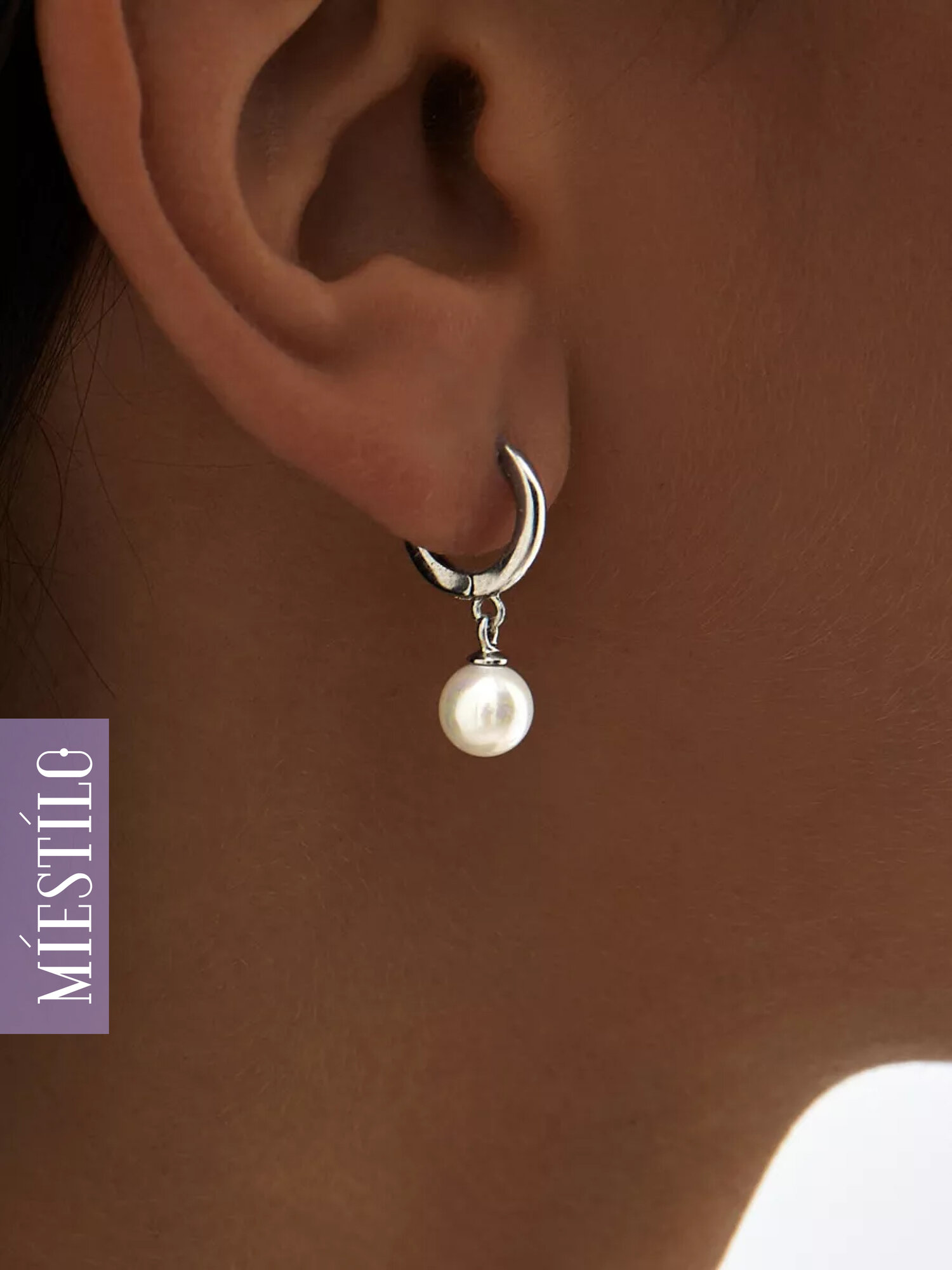 Серьги с подвесками, конго, серебро, 925 проба, родирование, жемчуг