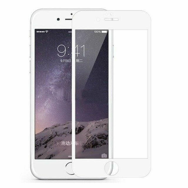 Защитное стекло FaisON для iPhone 6 / iPhone 6s полноэкранное белое