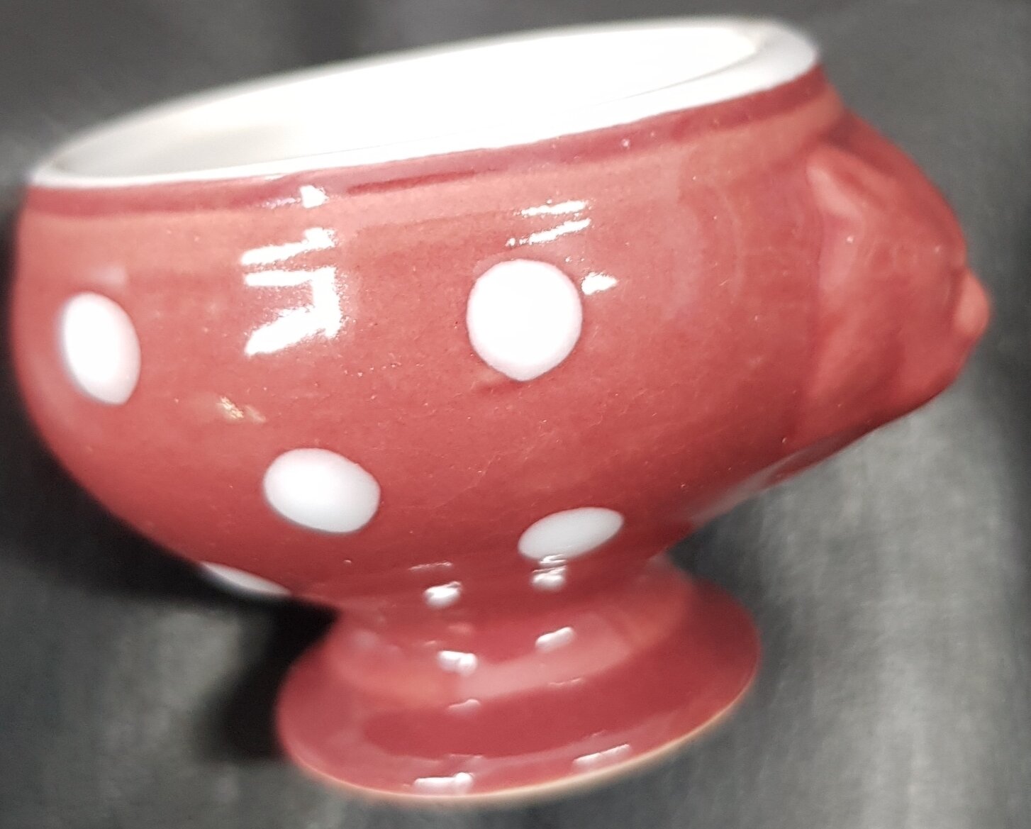 !09 Набор мини-креманок на ножке "Горох" 3 шт, Франция цвет красный