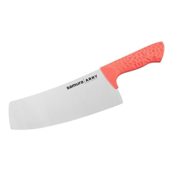 Топорик кухонный Samura Модерн " ARNY" 208 мм, ТЭП коралловый, AUS-8/SNY-0041C/K