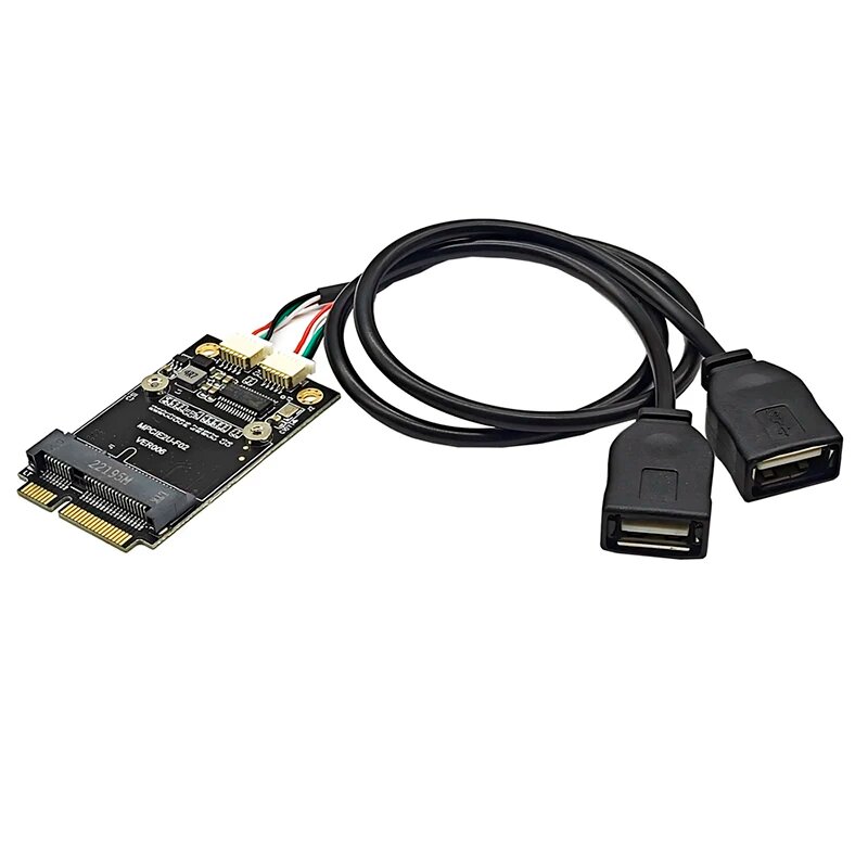 Кабель-адаптер BTBcoin Mini PCI Express на двойной USB 2.0 Style 1