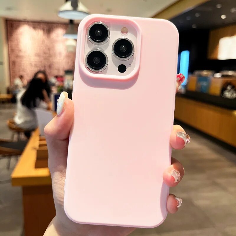 Модный мягкий чехол ярких цветов для iPhone 16, 12, 14, 13, 15 Pro Max 14 light pink, iPhone 16Pro