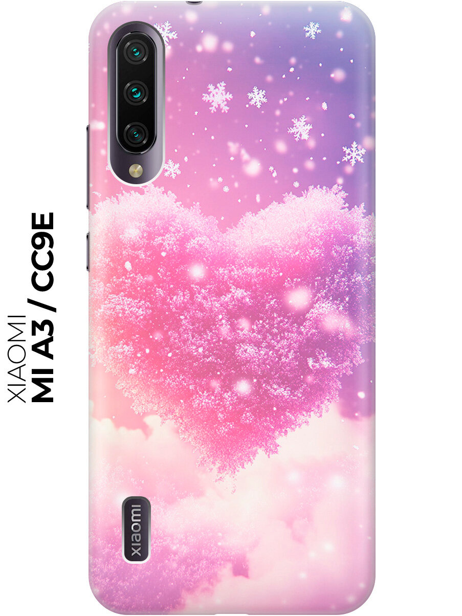 Силиконовый чехол на Xiaomi Mi A3 / CC9e с принтом "Пушистое сердце"