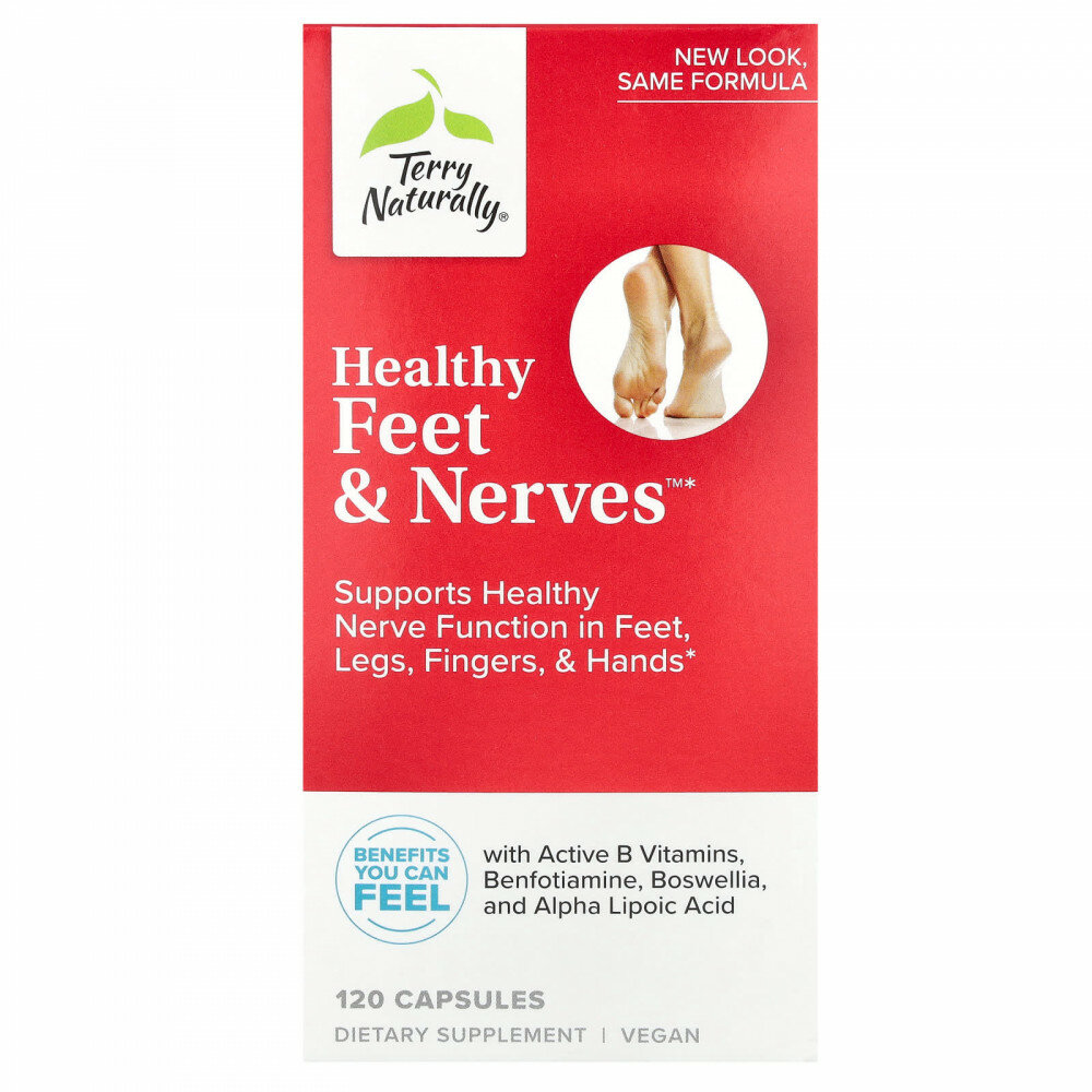 Terry Naturally, Healthy Feet & Nerves ™, 120 капсул