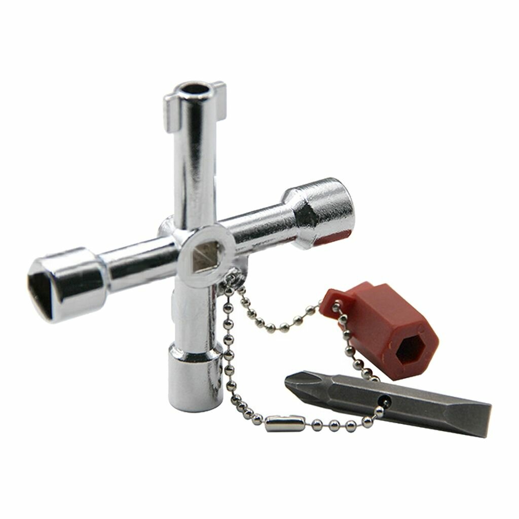 Гаечный ключ, Четырехвальный многофункциональный серебряный ключ-обычный тип,1 набор