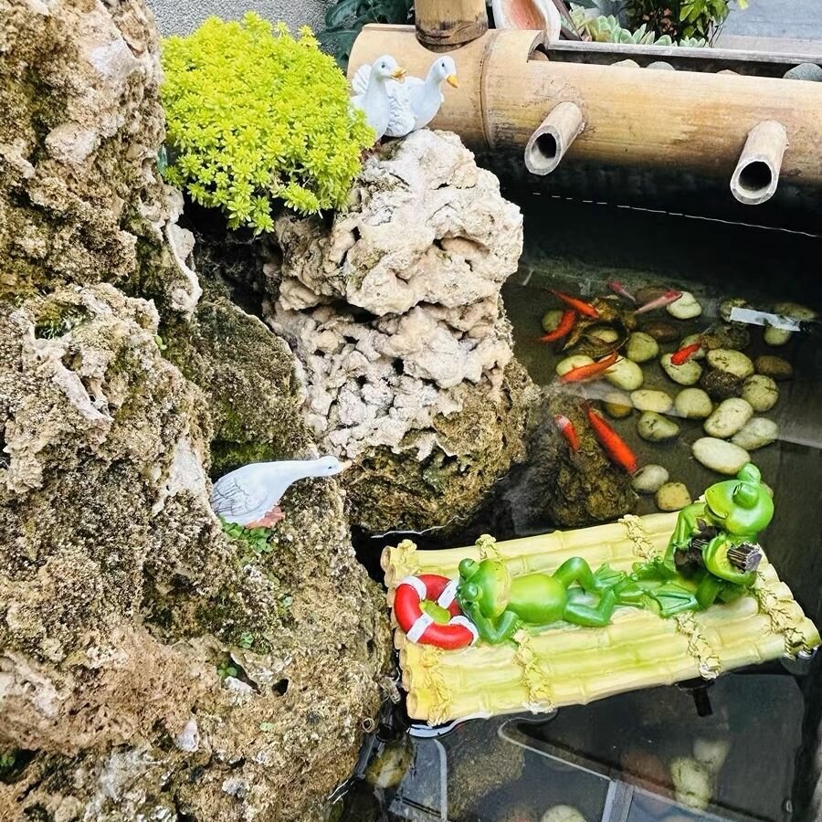 Статуя лягушки, садовые поделки, украшения для садового пруда и аквариума