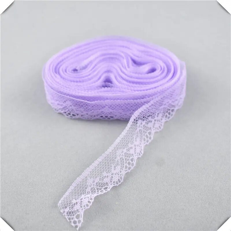 Африканская кружевная ткань 10 ярдов, белая кружевная лента 1.8 см WHxmsh Сиреневый, Light Purple