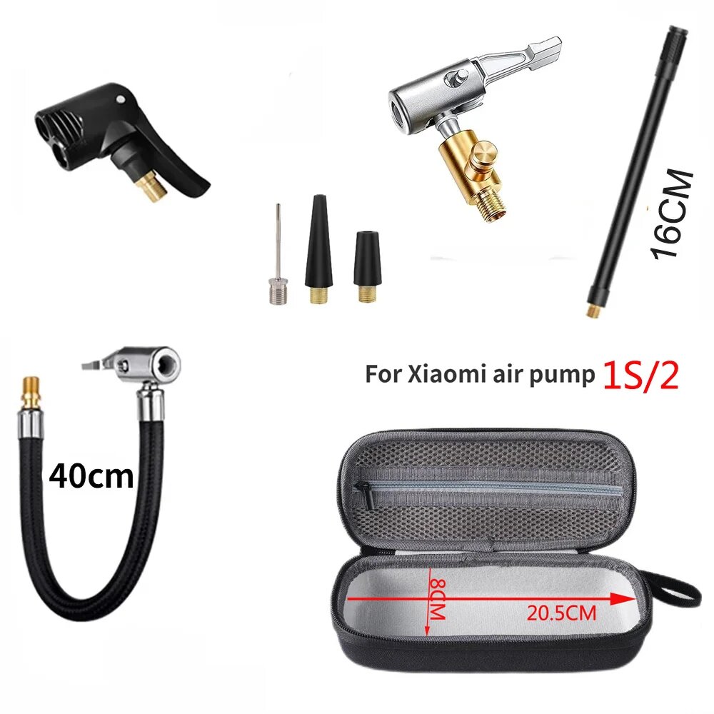 Портативный электрический воздушный компрессор Xiaomi mijia 1S/2, многофункциональный воздушный насос для велосипеда, автомобильный автомобильный надувной насос, аксессуары