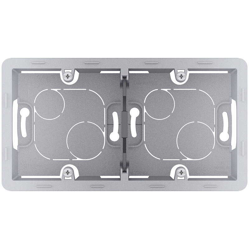 1 шт. Legrand INSPIRIA Алюминий Коробка накладного монтажа - 2 поста