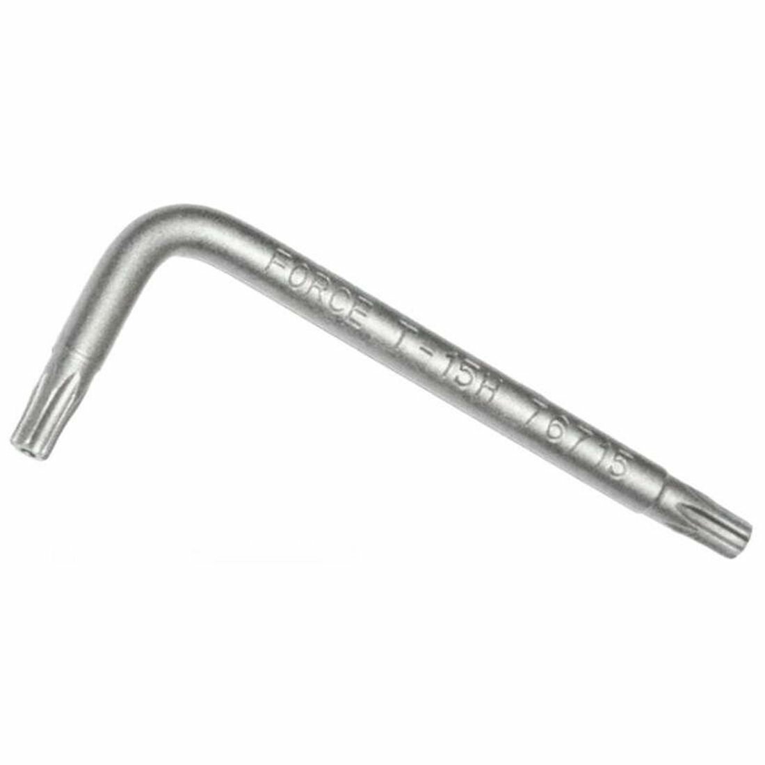 Ключ Г-образный TORX T-15H с отверстием Force 76715