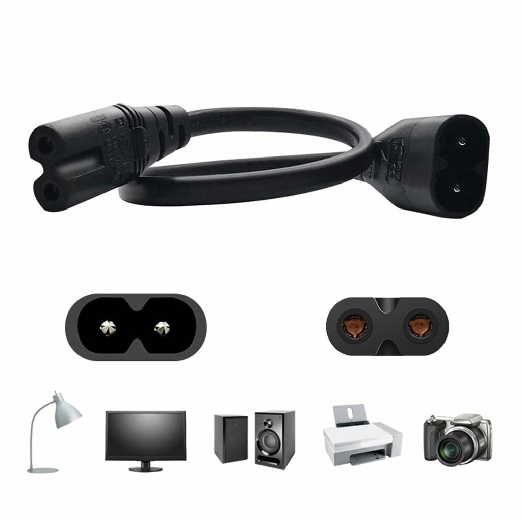 Медный восьмизначный символ IEC320 от мужчины к женщине C7- C8