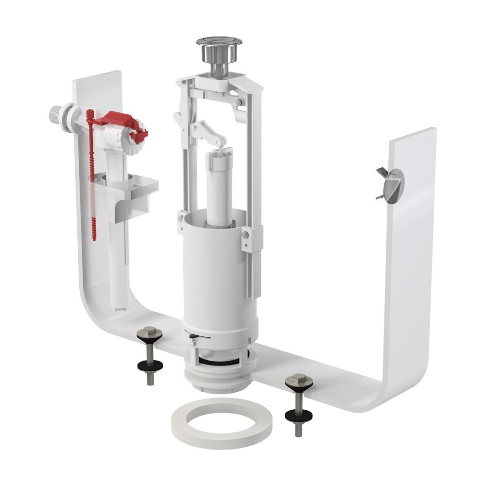 Сантех ALCA PLAST комплект арматуры боковой 1/2 пластиковая резьба ЛОТ 2 шт