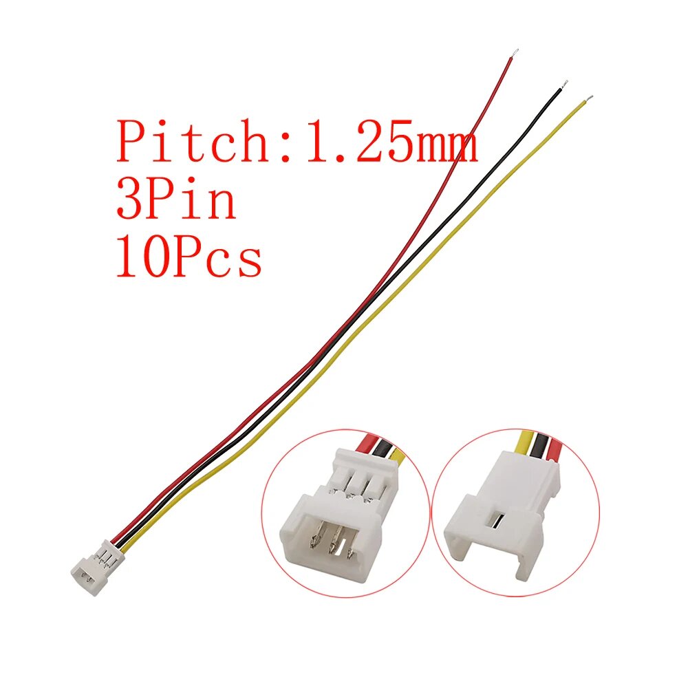 1.25 мм 3Pin JST разъем 10шт
