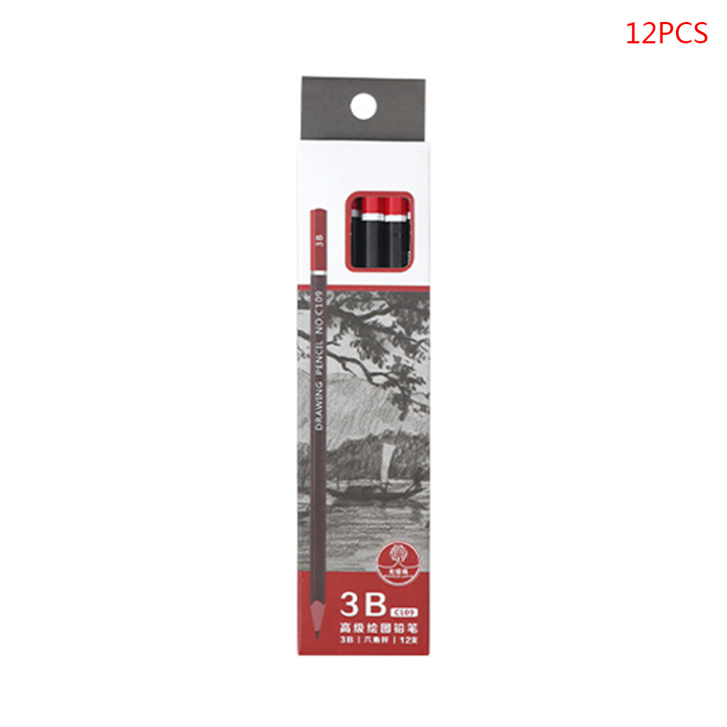 Карандаши для рисования 12 шт./уп. 2H HB 2B 3B 3H 4B 5B 6B 8B 10B