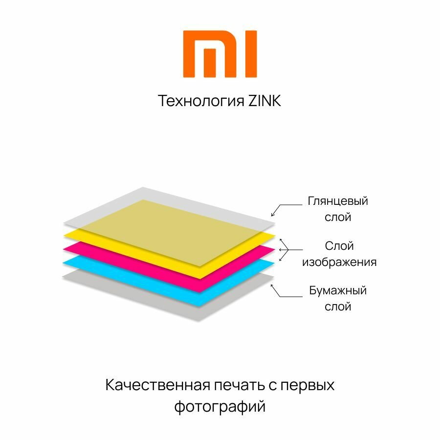Цветная фотобумага для принтера Xiaomi Mijia ZINK AR, 10/20 листов XMZPXZHT03